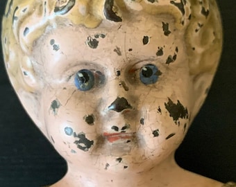 Antique Metal Head Doll - Etsy