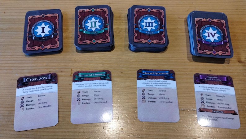 Daggerheart Weapon Cards, Tier 1, Tier 2, Tier 3 and Tier 4 for ...