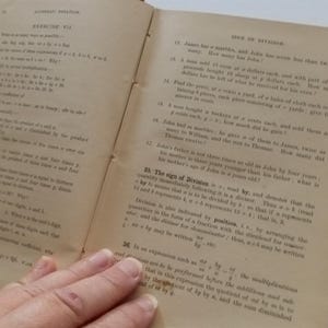 Elements of Algebra Book Library Mathematique Math Vintage Antique ...