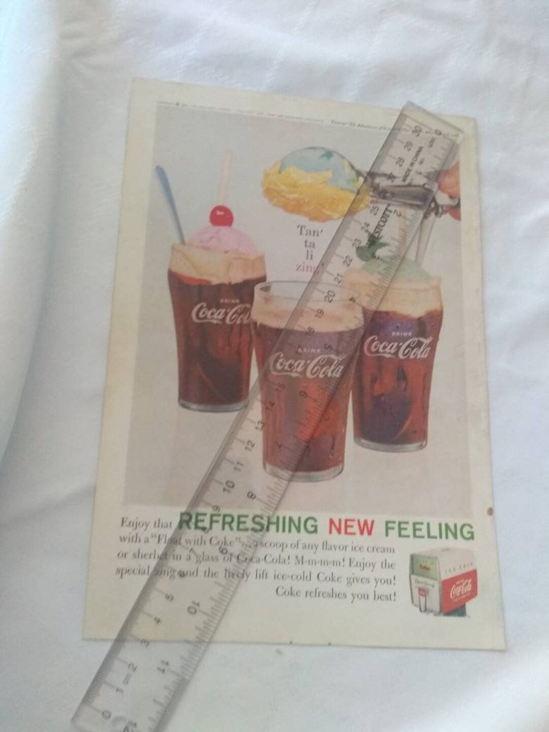 Vintage Coke Float Ice Cream Coca-cola Advertizement 1961 - Etsy
