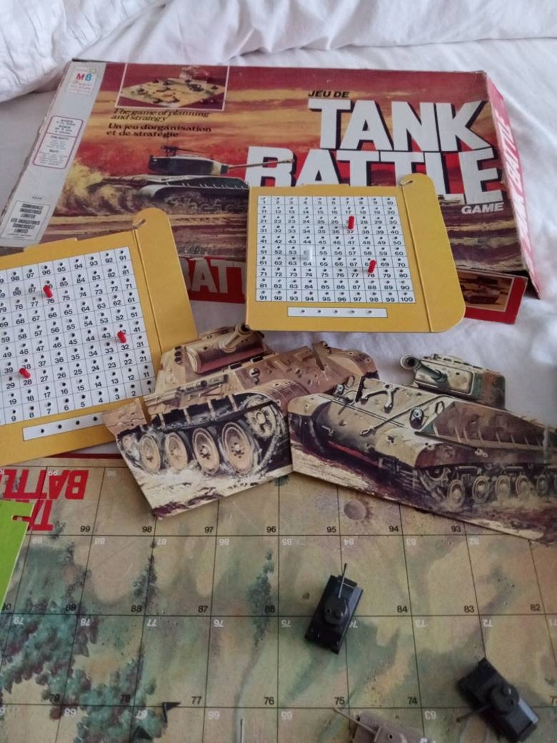 Tank Battle Game 1975 Vintage Antique by Milton Bradley Age 8 to Adult ...
