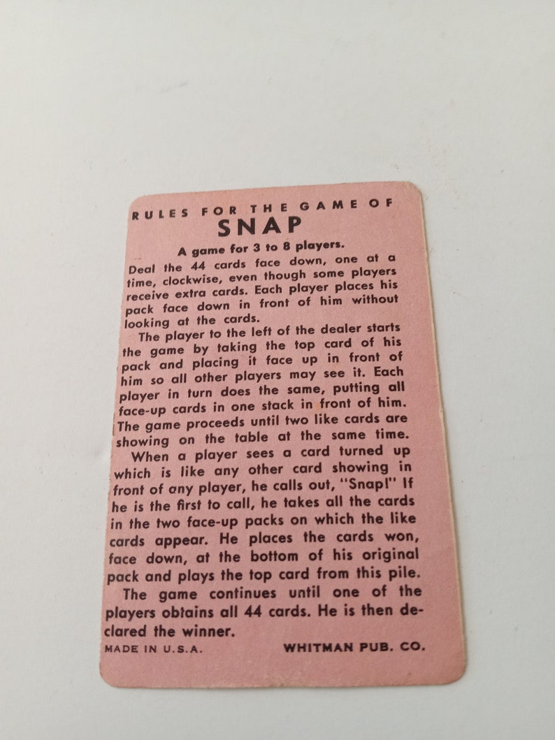 Snap Card Game 50s Vintage Antique Illustration Graphic Esthetic Table ...