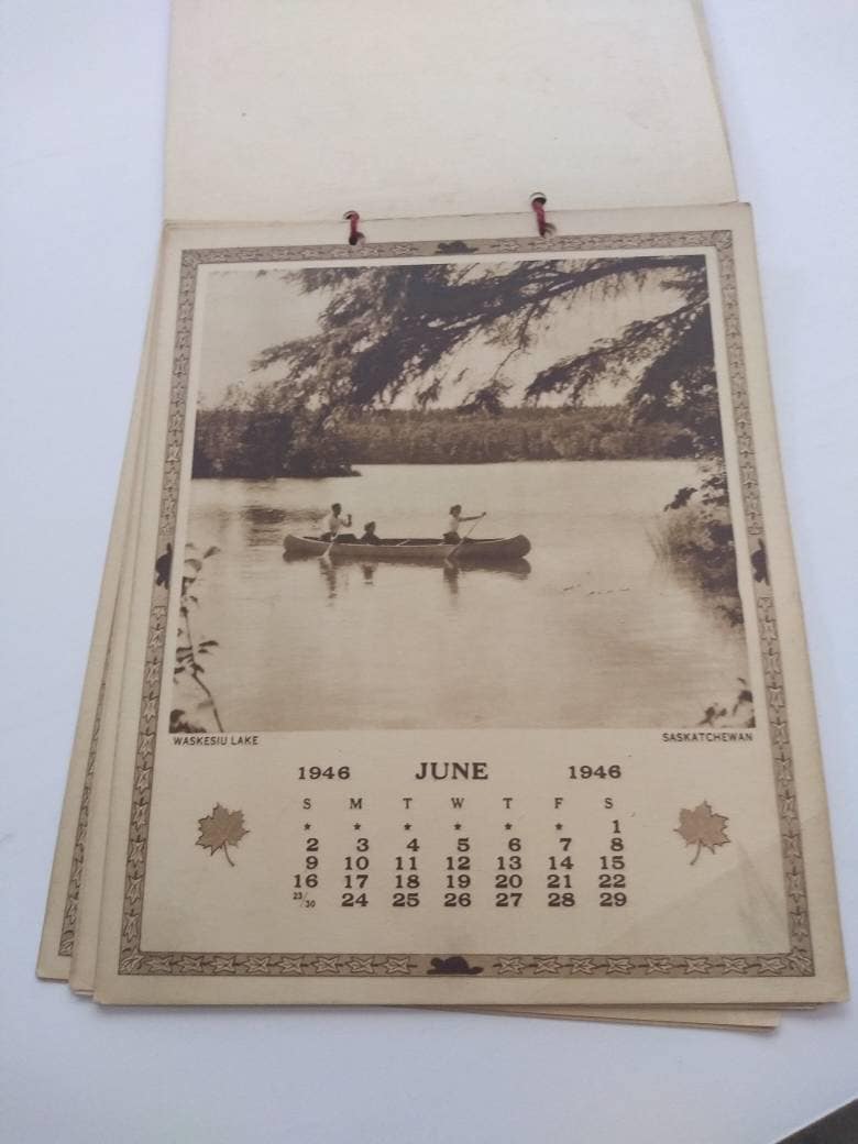 Vintage 1945 Calendar miniature Canadian Calendar - Etsy
