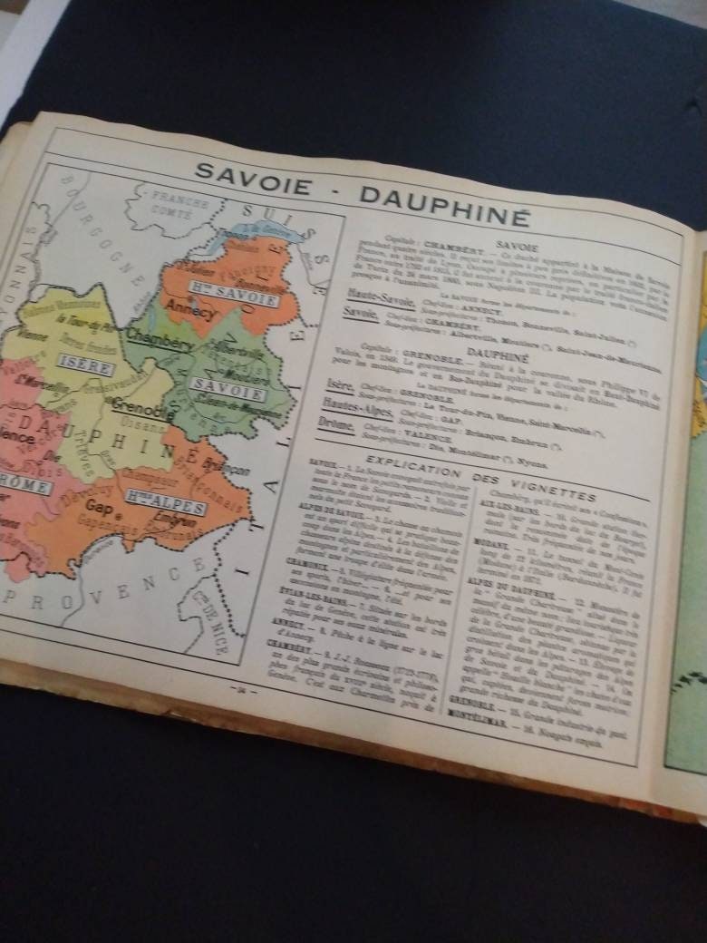 Les Provinces De France Illustrees French Map Learning - Etsy