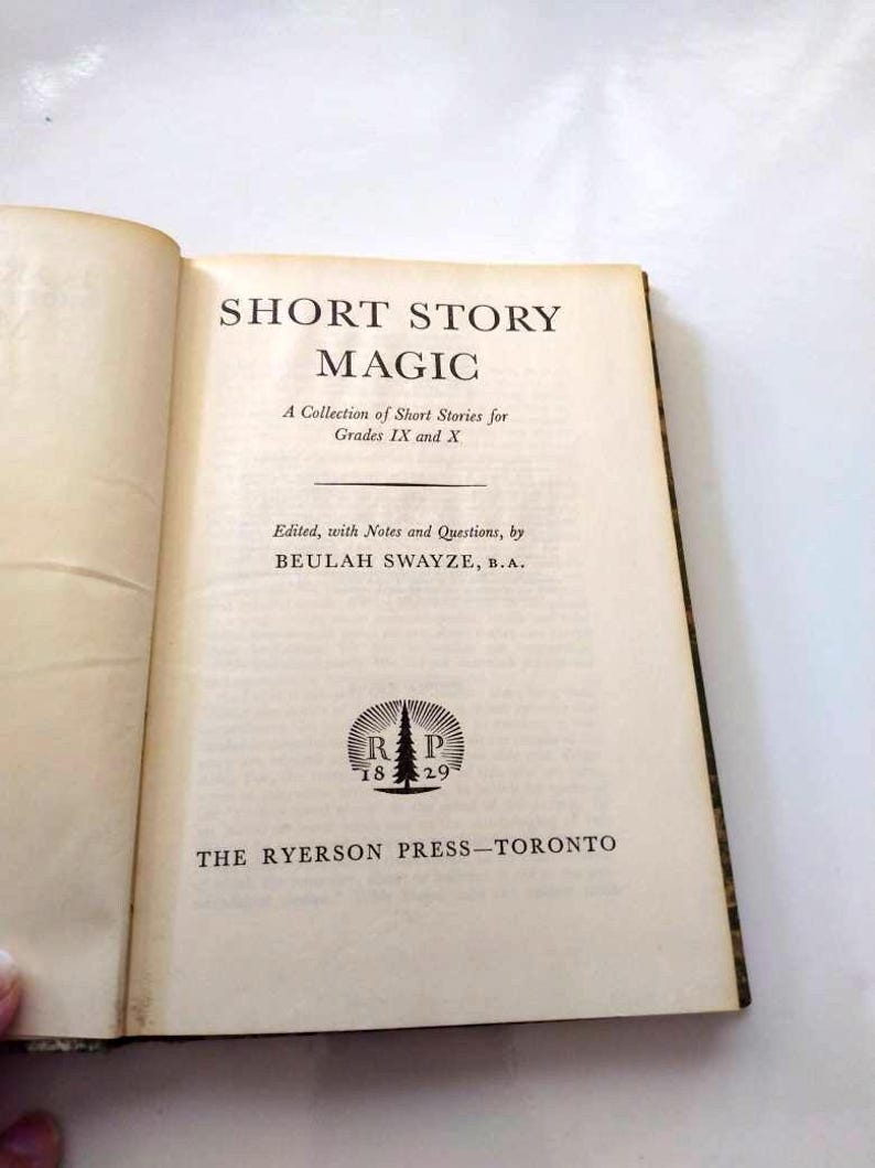 Short Story Magic Collection of Short Stories Book Library Vintage ...