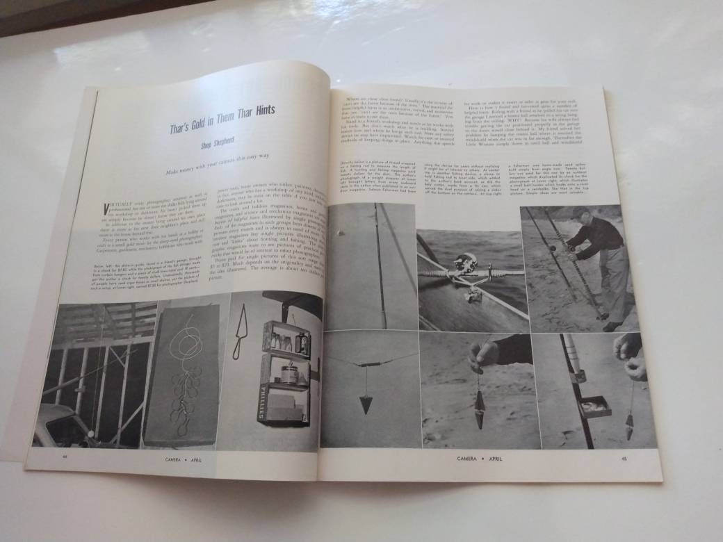 Camera Magazine April 1953 Vintage Antique How-to DIY Photography Guide ...