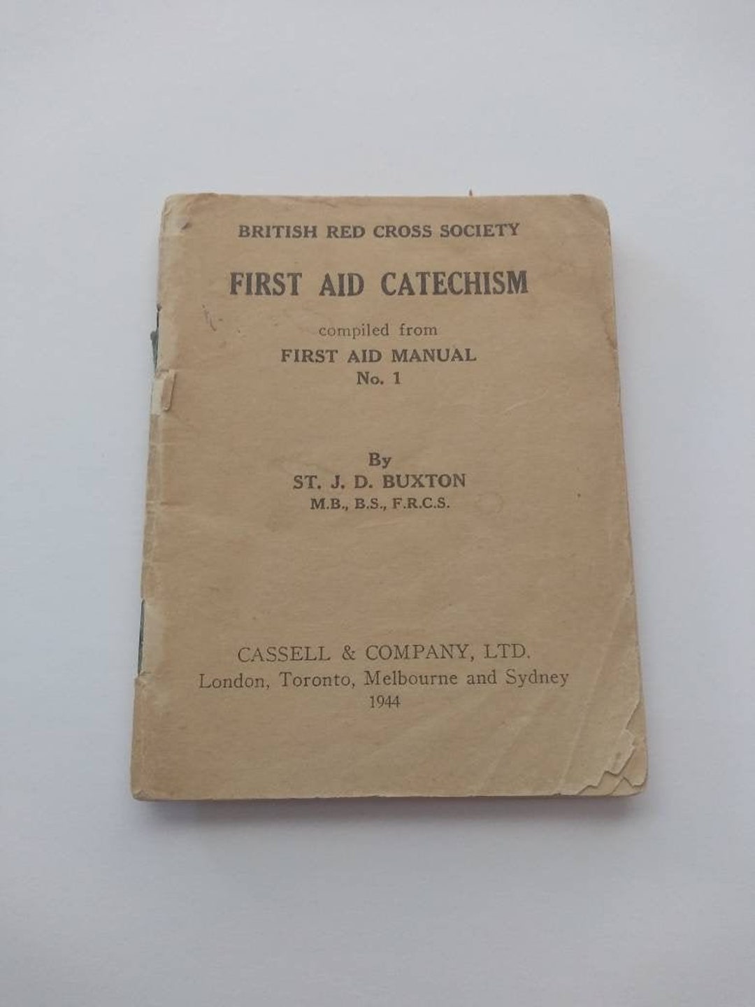 British Red Cross Society First Aid Catechism Buxton Book Little ...