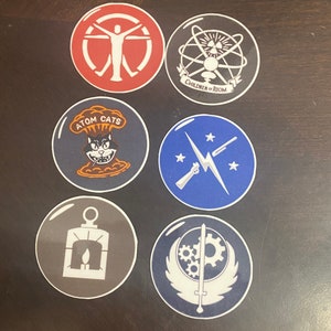FO4 Faction Small Vinyl Sticker Pack - 6pc (~1.5" X 1.5" per Sticker ...