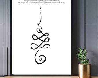 Unalome Art Print | Etsy