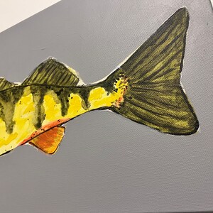 Original Art: Perch Fish -- Acrylic Painting/canvas-- Fish Painting - Etsy