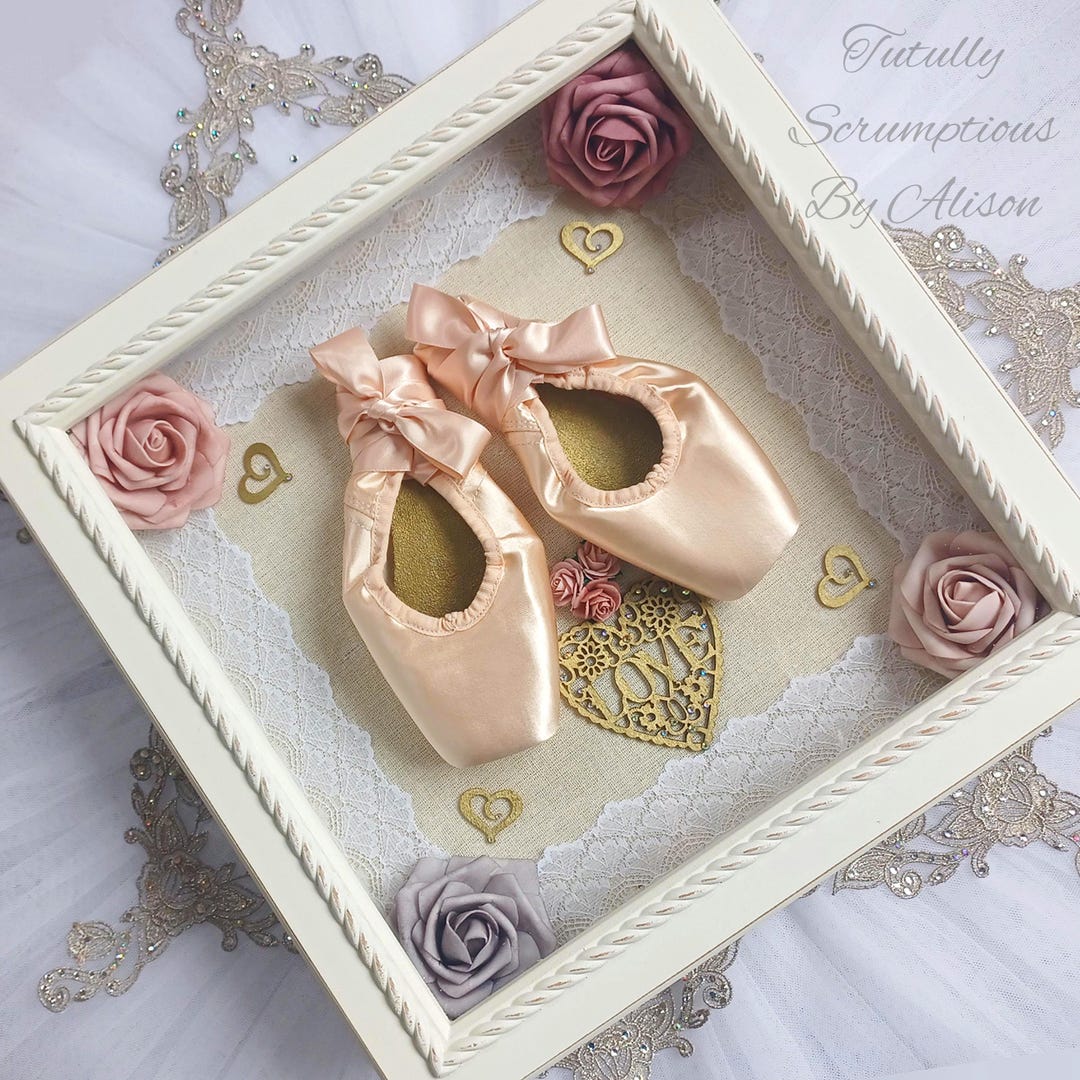 Unique Vintage Ballet Pointe Shoe Box Frame Personalisation Available ...