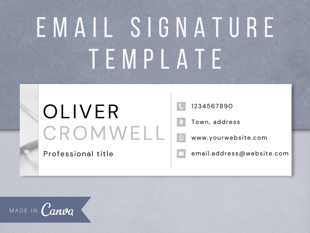 Email Signature Template, Simple, Modern, Professional Template for ...