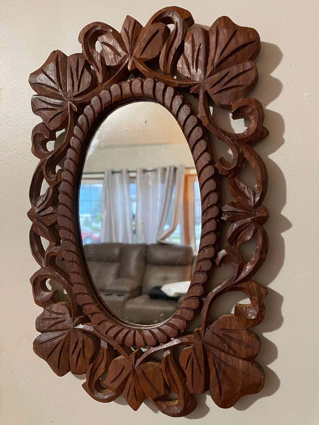 Hand Carved Wooden Frame - Etsy