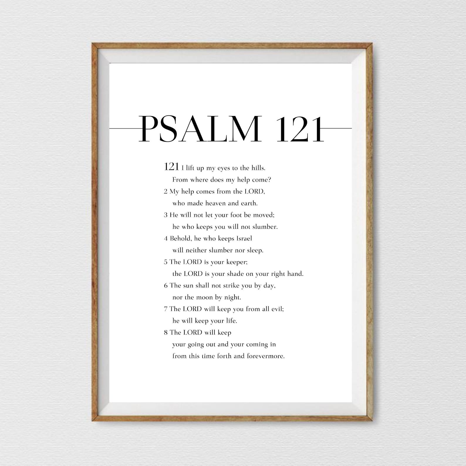 Psalm 121 ESV Bible Verse Wall Art, Scripture Artwork, Soul Quote ...