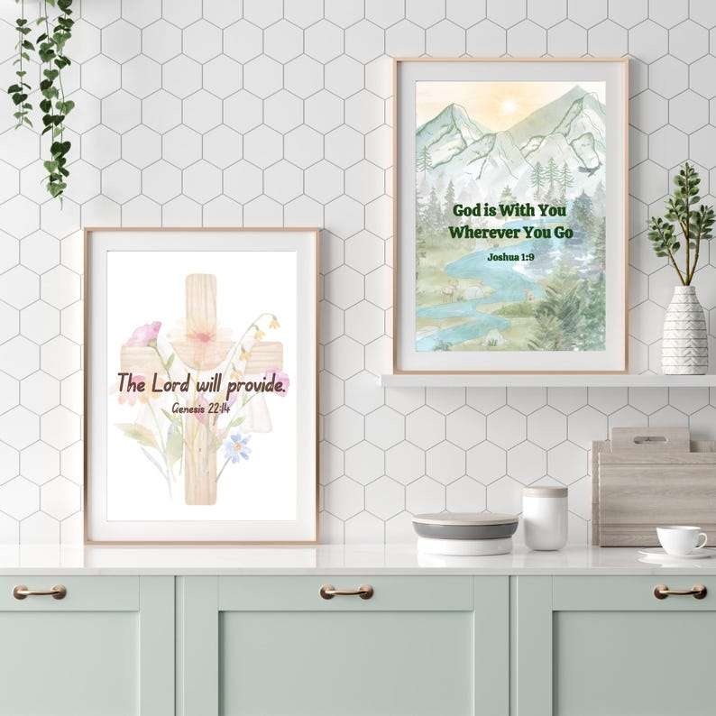 God is With You Wherever You Go - Scripture Print | Joshua 1:9 ...