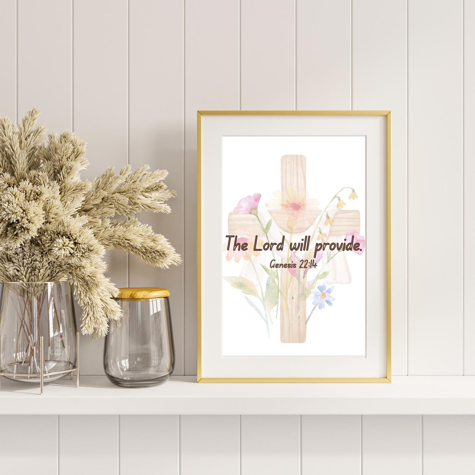 The Lord Will Provide | Genesis 22:14 Scripture Print | Christian Wall ...
