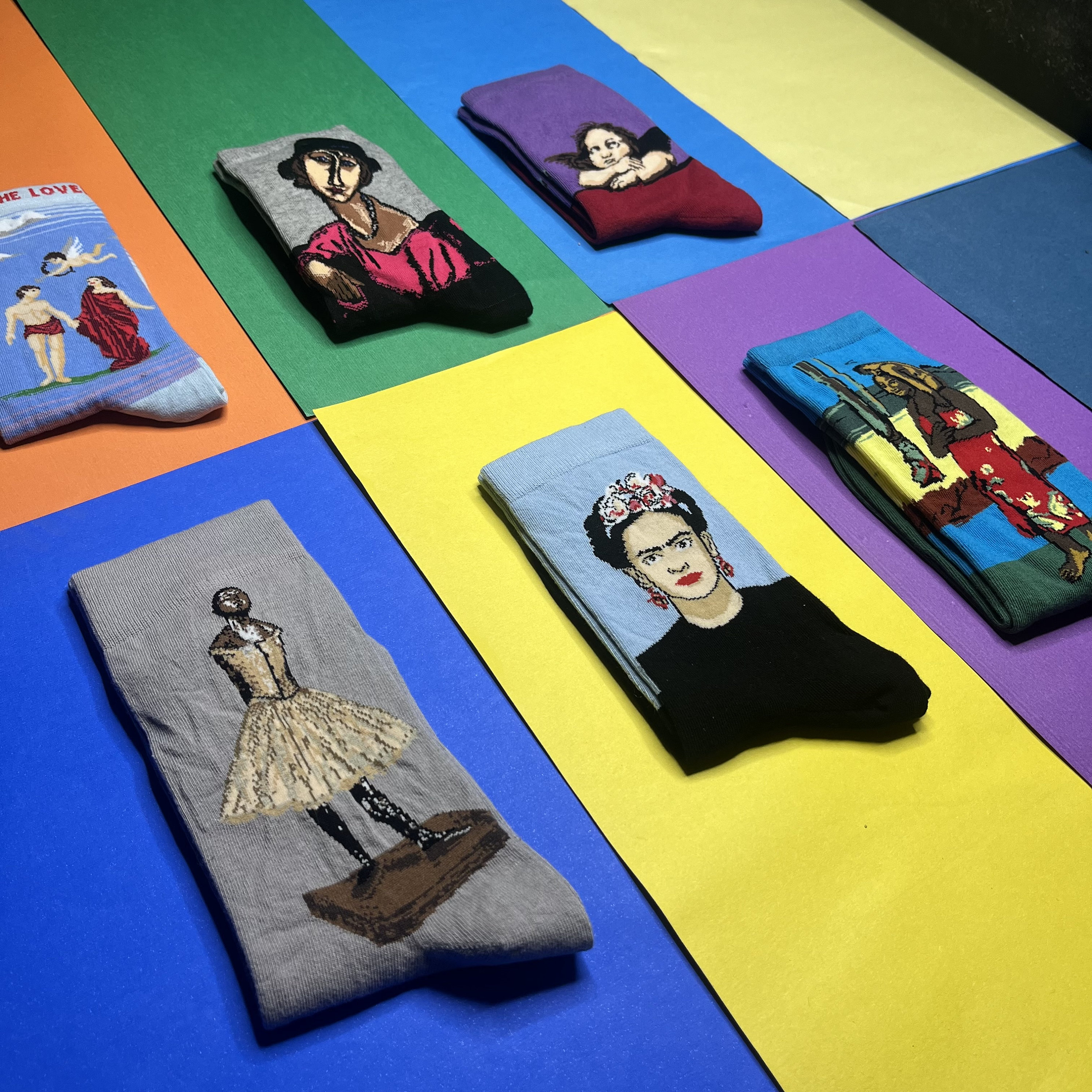 6 Socks Box-art Socks, Frida Kahlo Socks for Woman, Funny Socks,coole ...