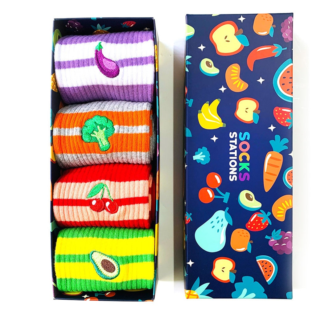 Fruit Socks for Women, High Quality and Cotton Socks for Birthday Gift ...