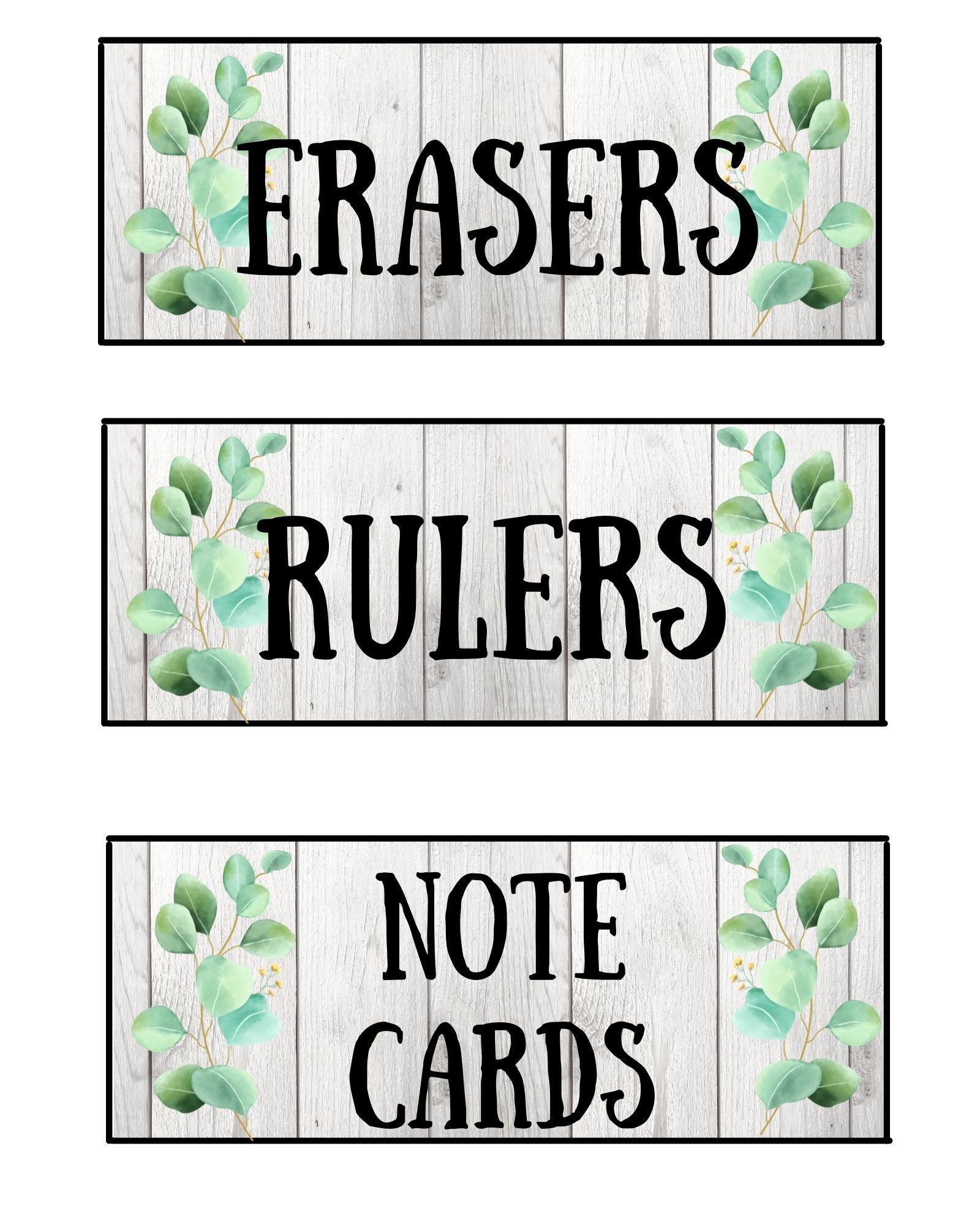 Classroom Farmhouse Supply Labels DIGITAL FILE - Etsy