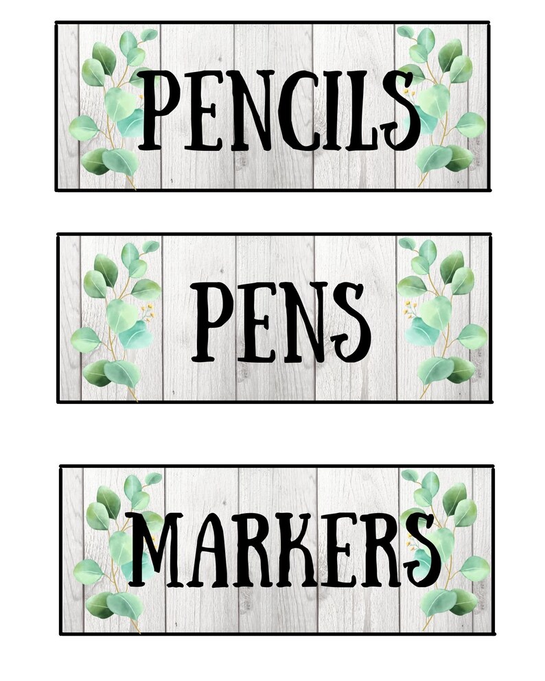 Classroom Farmhouse Supply Labels DIGITAL FILE - Etsy