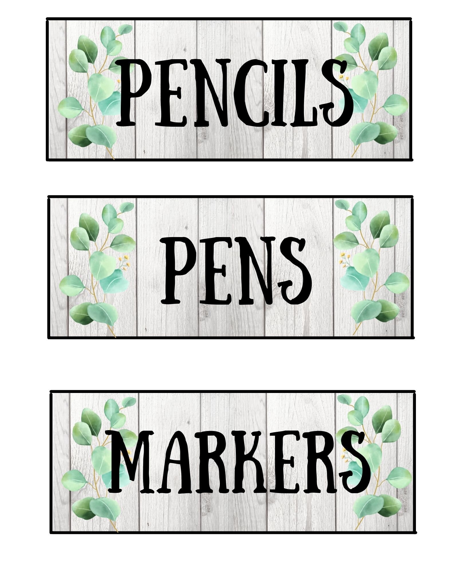 Classroom Farmhouse Supply Labels DIGITAL FILE - Etsy