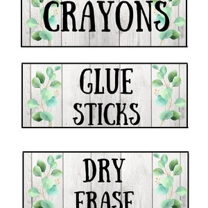 Classroom Farmhouse Supply Labels DIGITAL FILE - Etsy