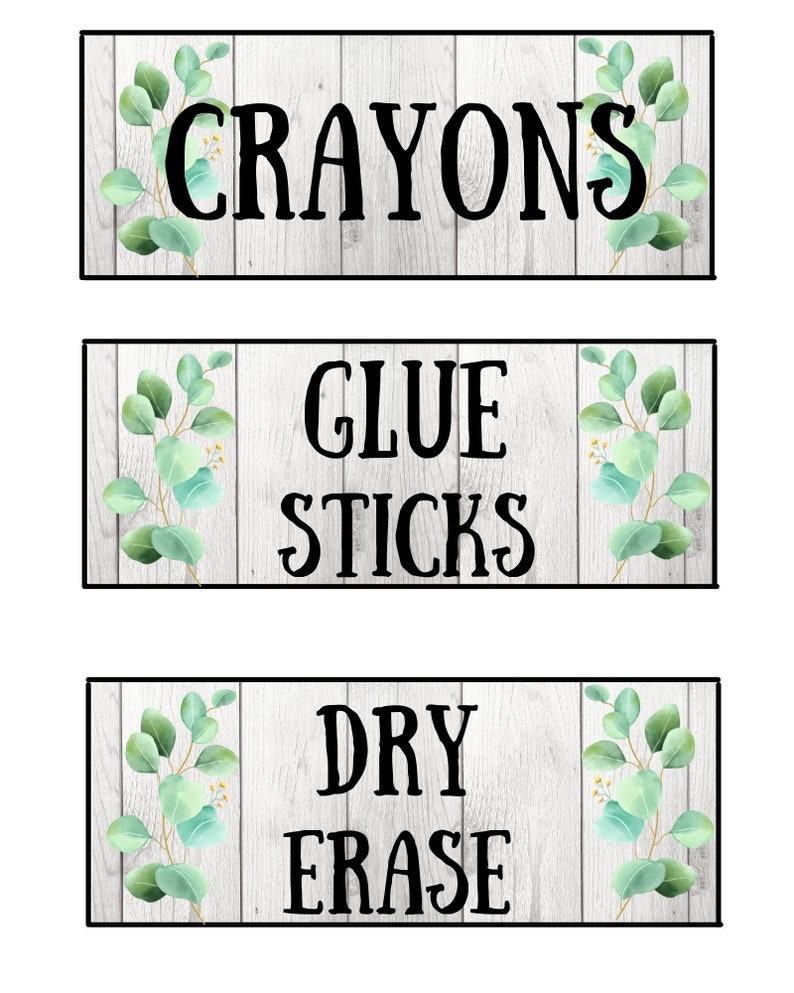 Classroom Farmhouse Supply Labels DIGITAL FILE - Etsy