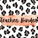 Leopard Print Binder Covers, Classroom Supplies - Etsy