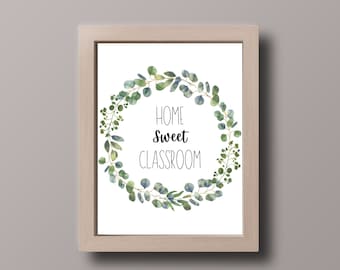 Home Sweet Classroom Theme Posters Set of 6 Classroom Decor Digital ...