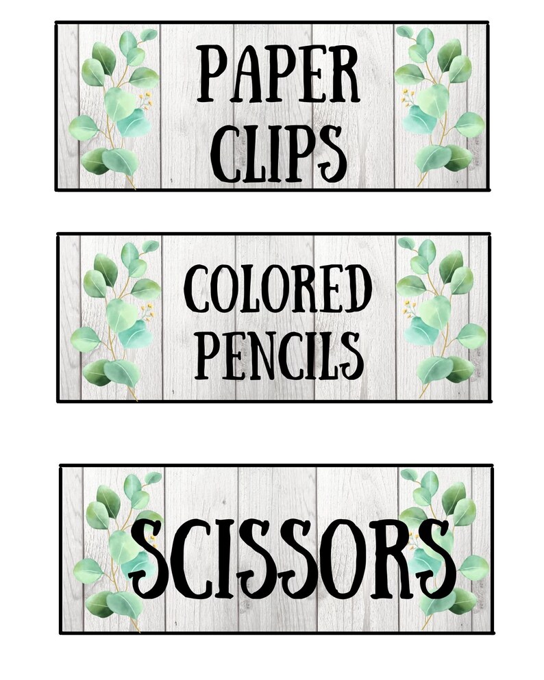 Classroom Farmhouse Supply Labels DIGITAL FILE - Etsy