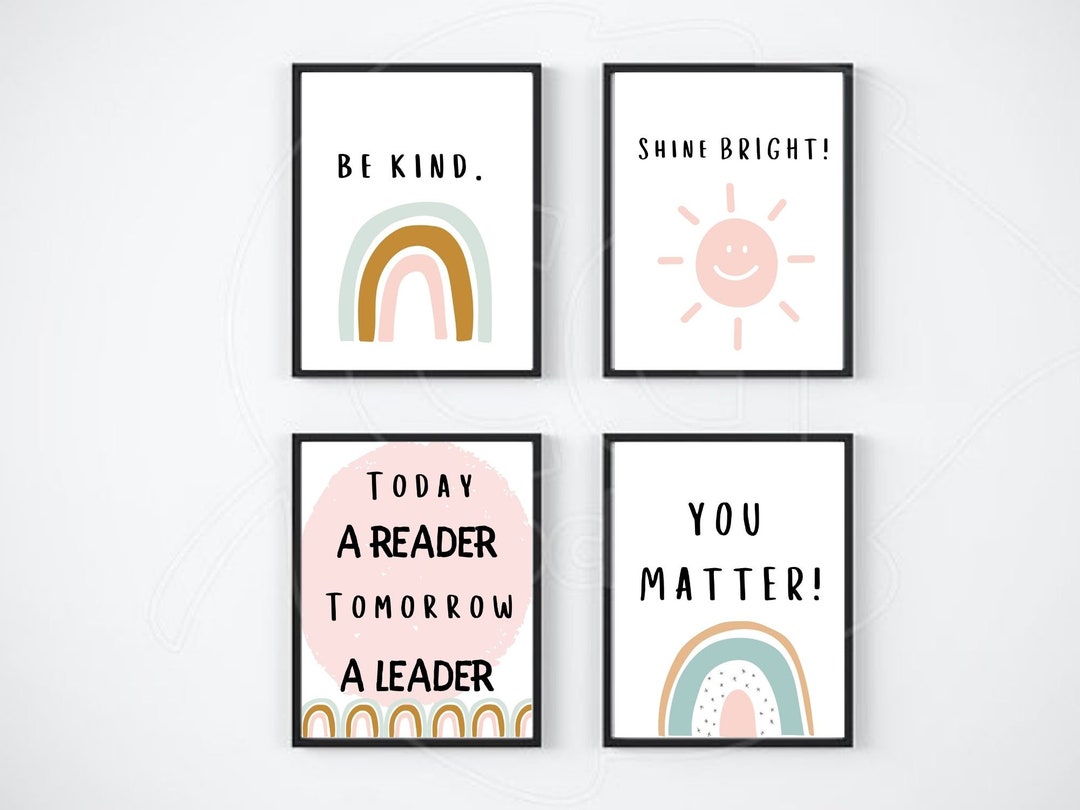 Boho Positive Classroom Digital Print - Etsy