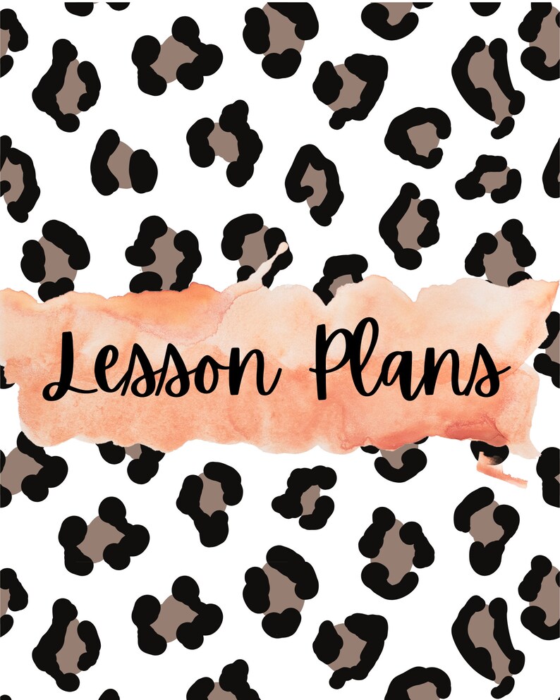 Leopard Print Binder Covers, Classroom Supplies - Etsy