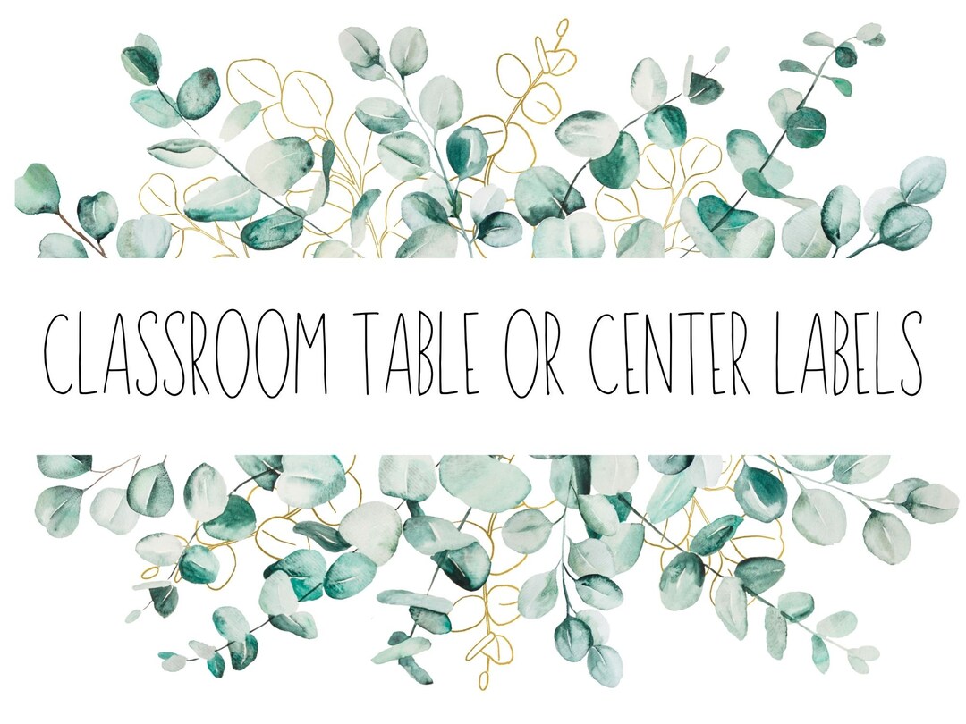 Classroom Organization Table Labels - Etsy