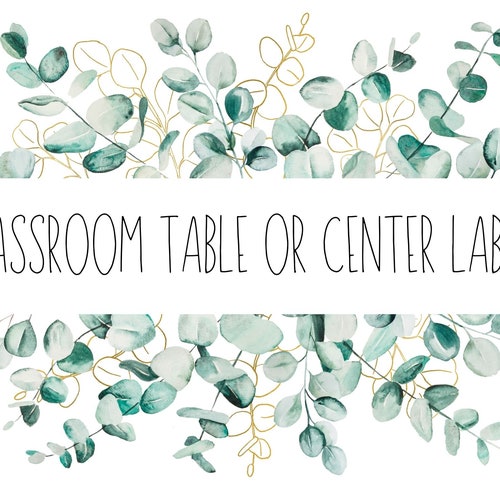 Classroom Organization Table Labels - Etsy