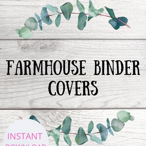 Classroom Farmhouse Binder Covers DIGITAL FILE - Etsy