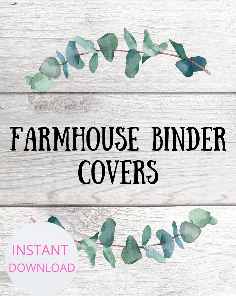 Classroom Farmhouse Binder Covers DIGITAL FILE - Etsy