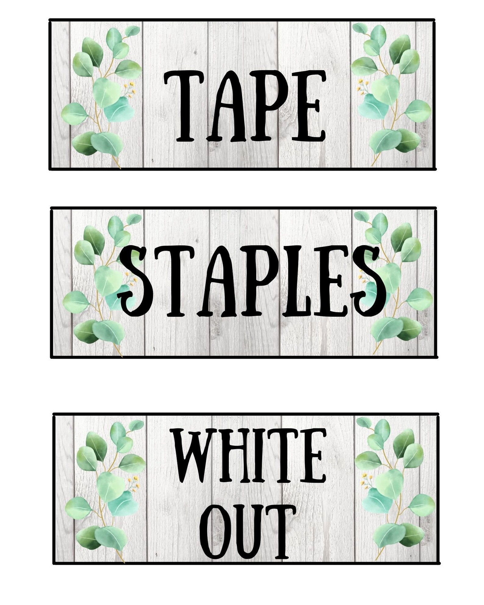 Classroom Farmhouse Supply Labels DIGITAL FILE - Etsy