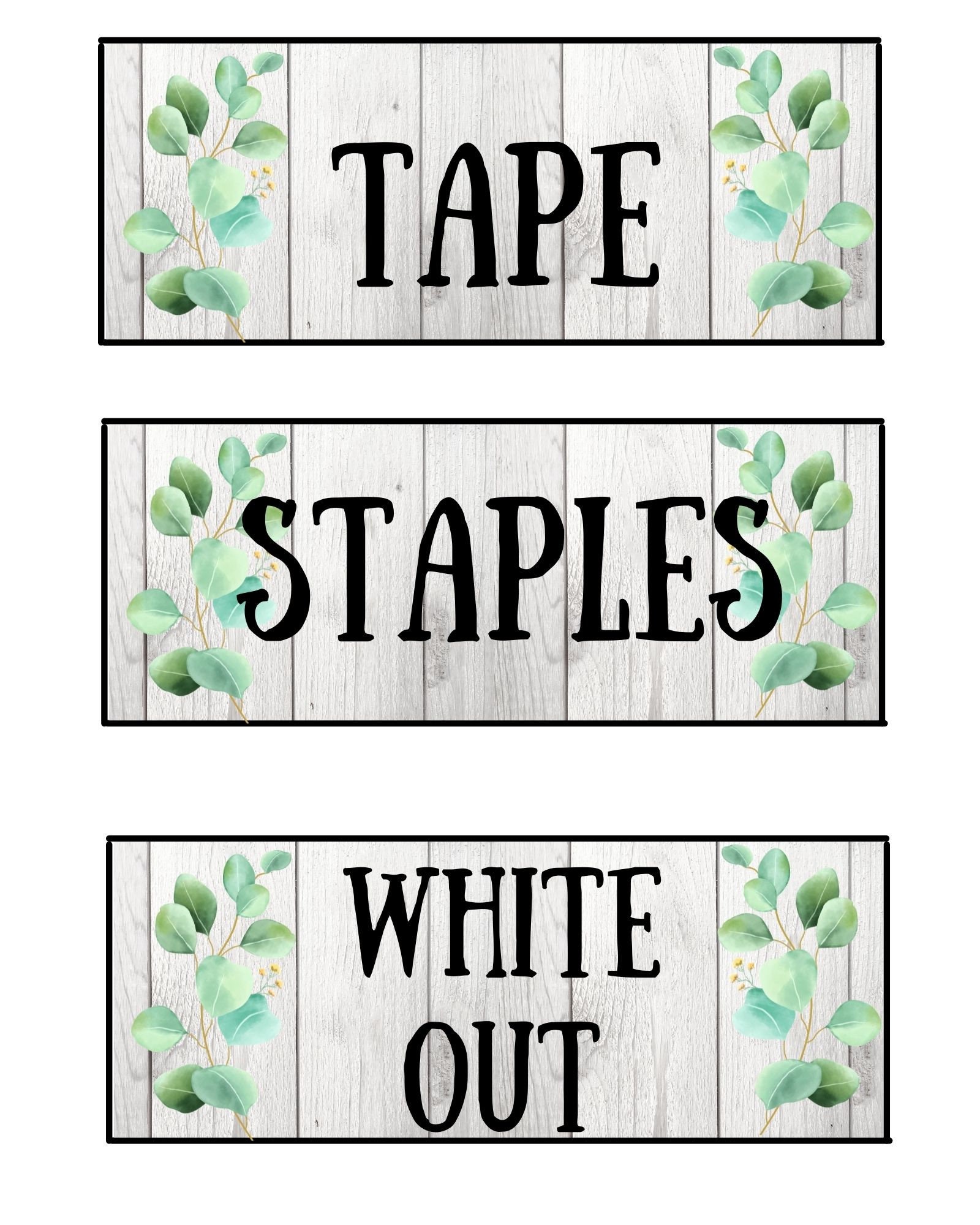 Classroom Farmhouse Supply Labels DIGITAL FILE - Etsy
