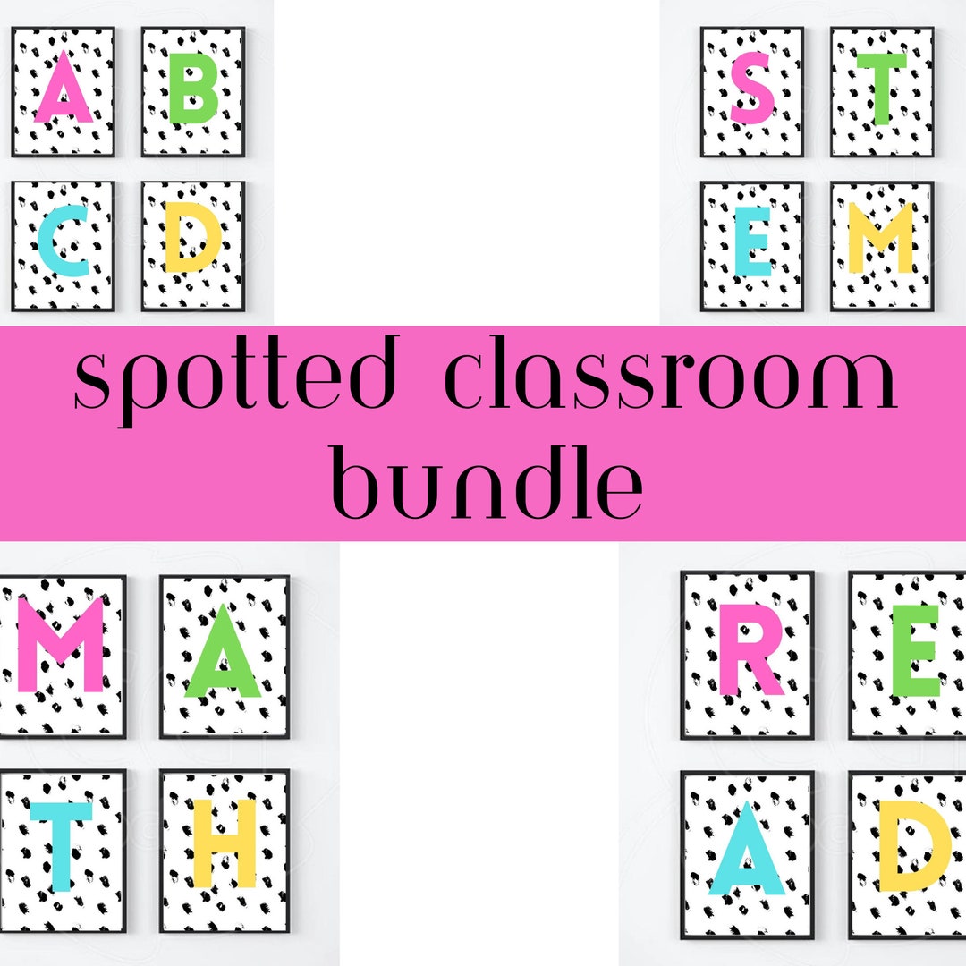 Spotted Classroom Decor Bundle, Elementary Decor - Etsy