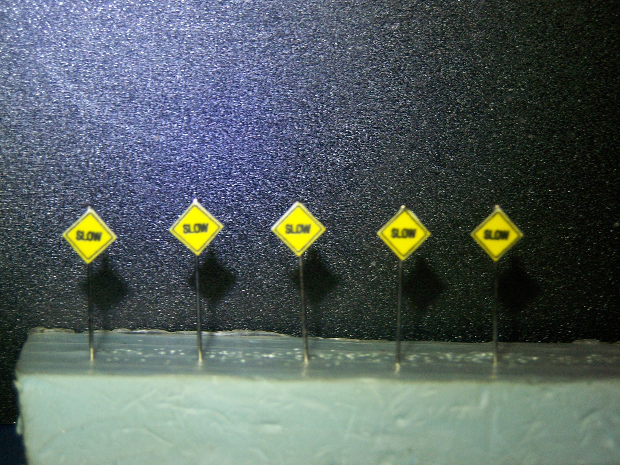 Model Train Street Signs "slow" N Scale Layout Details - Etsy