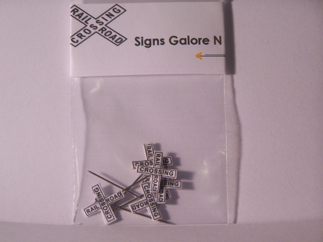 Model Train Street Signs 5 Crossbuck Signs N Scale for Layt Details - Etsy