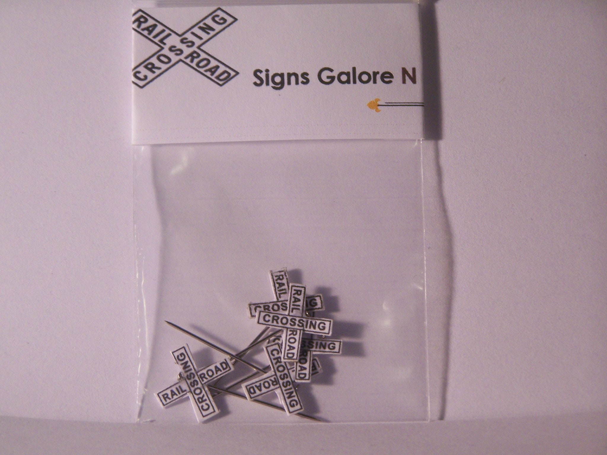 Model Train Street Signs 5 Crossbuck Signs N Scale for Layt Details - Etsy