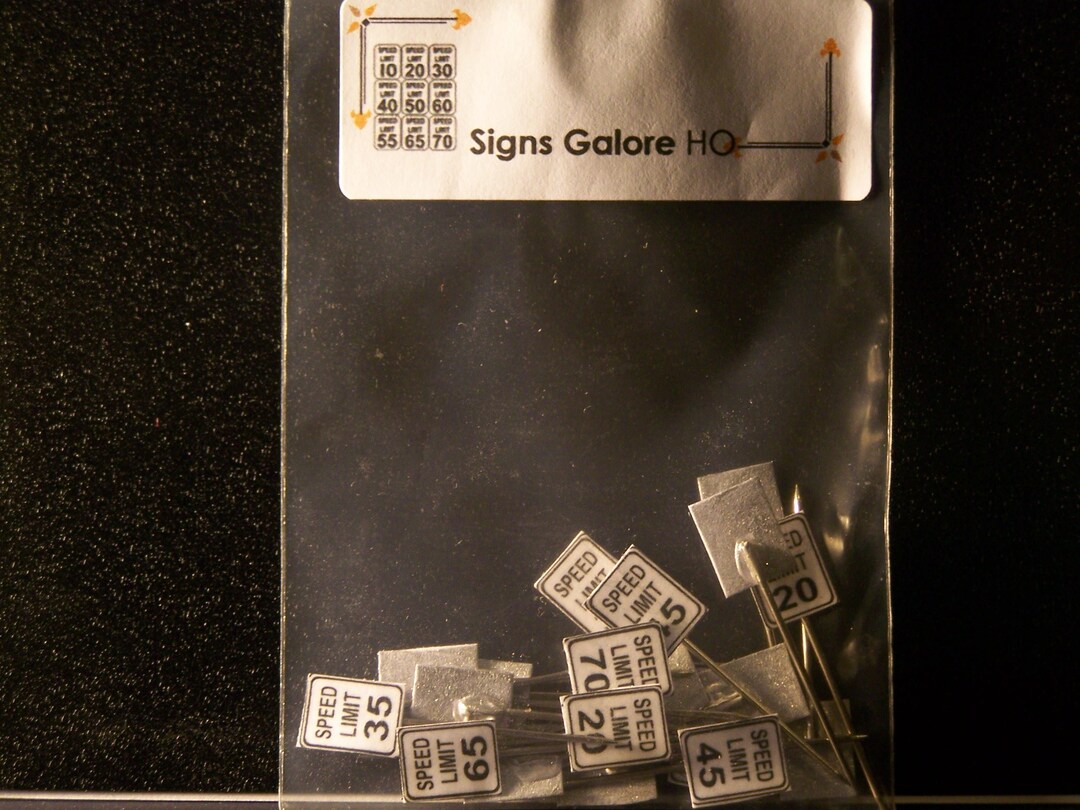 Model Train 20 "speed Limit" Signs HO Scale for Layout Details - Etsy