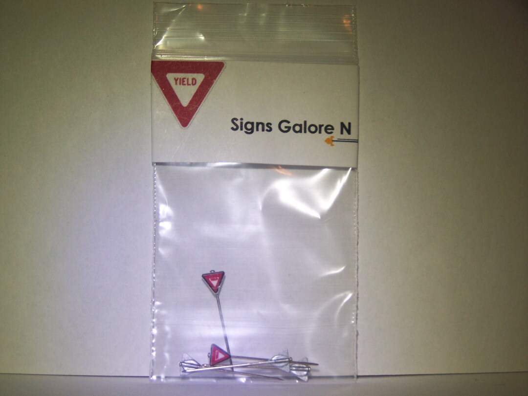 Model Train Layout Street Signs N Scale "yield" Signs - Etsy
