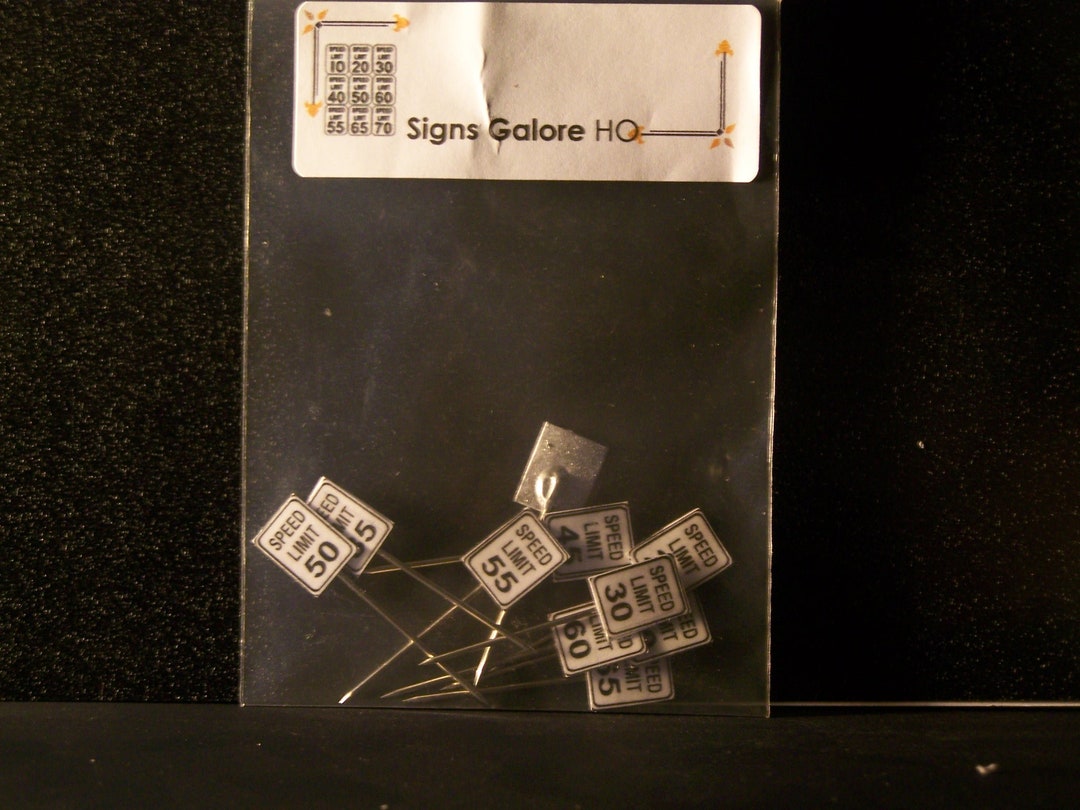 Model Train 10 "speed Limit" Signs HO Scale for Layout Details - Etsy