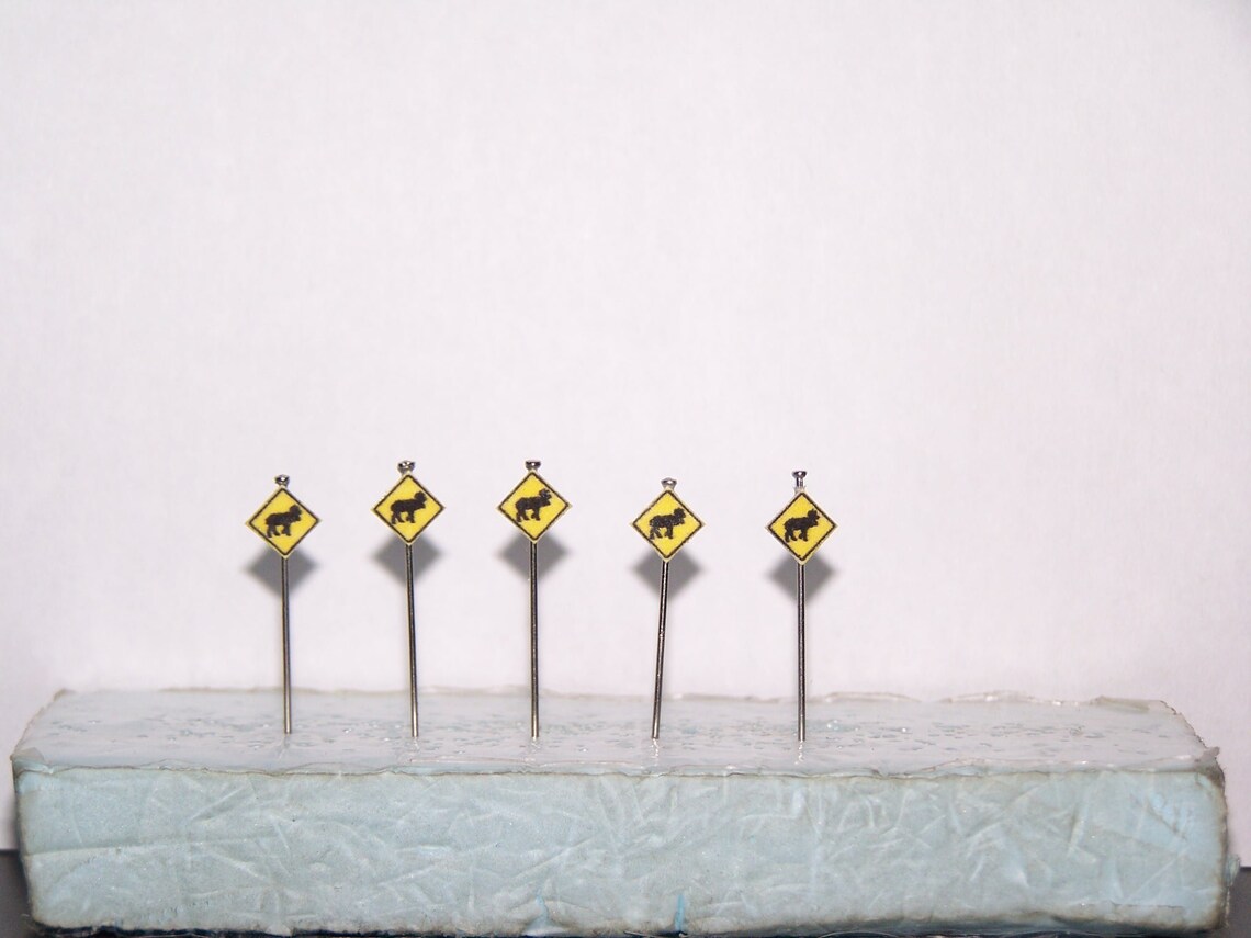 Model Train Street Signs Moose Crossing Warning N Scale - Etsy