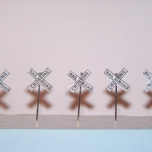 Model Train Street Signs 5 Crossbuck Signs N Scale for Layt Details - Etsy