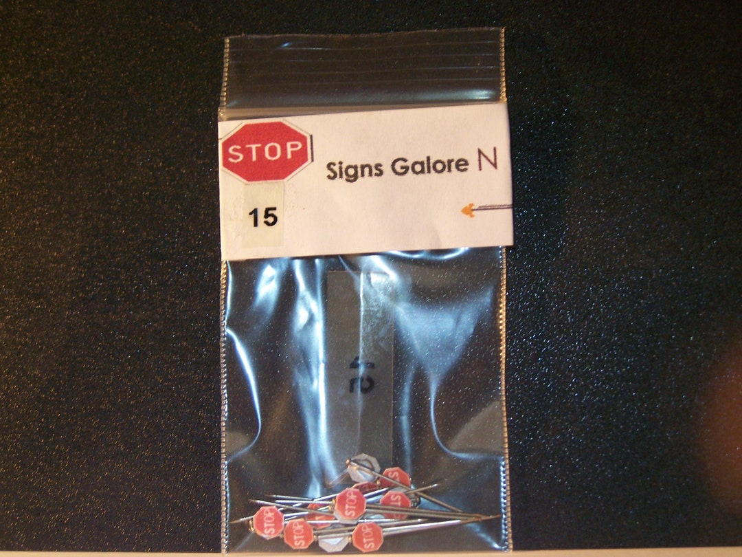Model Train Layout Street Signs 15 "stop" Signs N Scale - Etsy