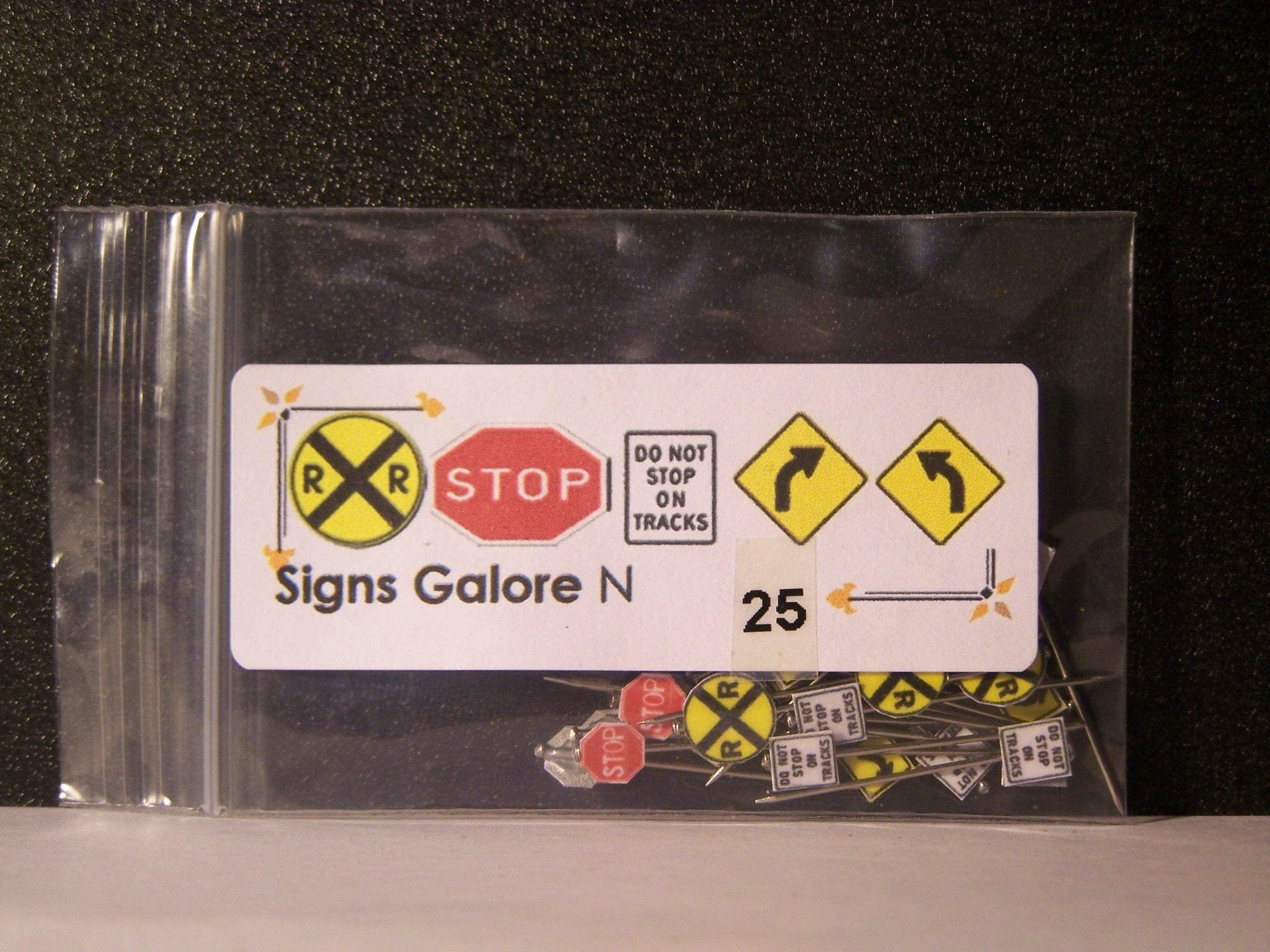 N Scale Street Signs Our 5 Top Seller Signs in One Package 25 Total - Etsy
