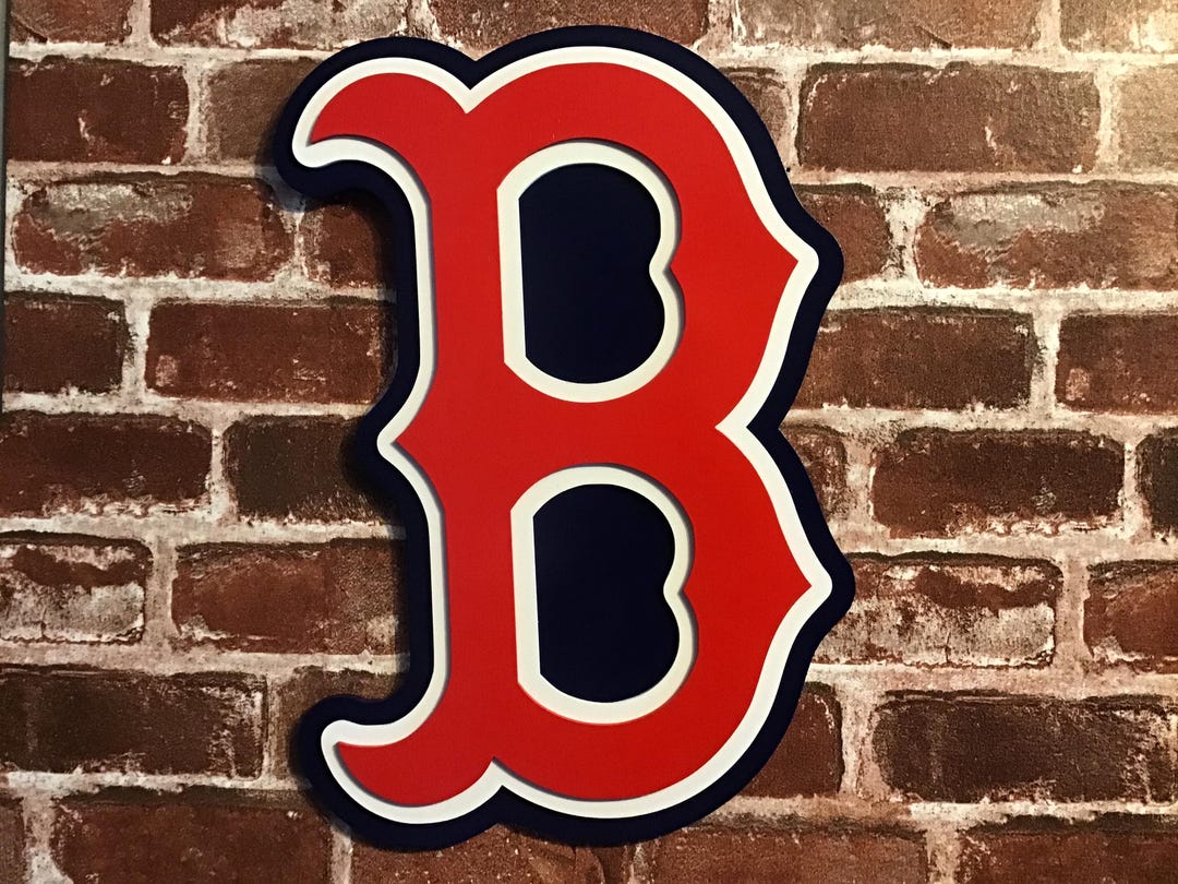 Boston Red Sox Baseball Logo Wall Sign Decor 15 X 10 - Etsy